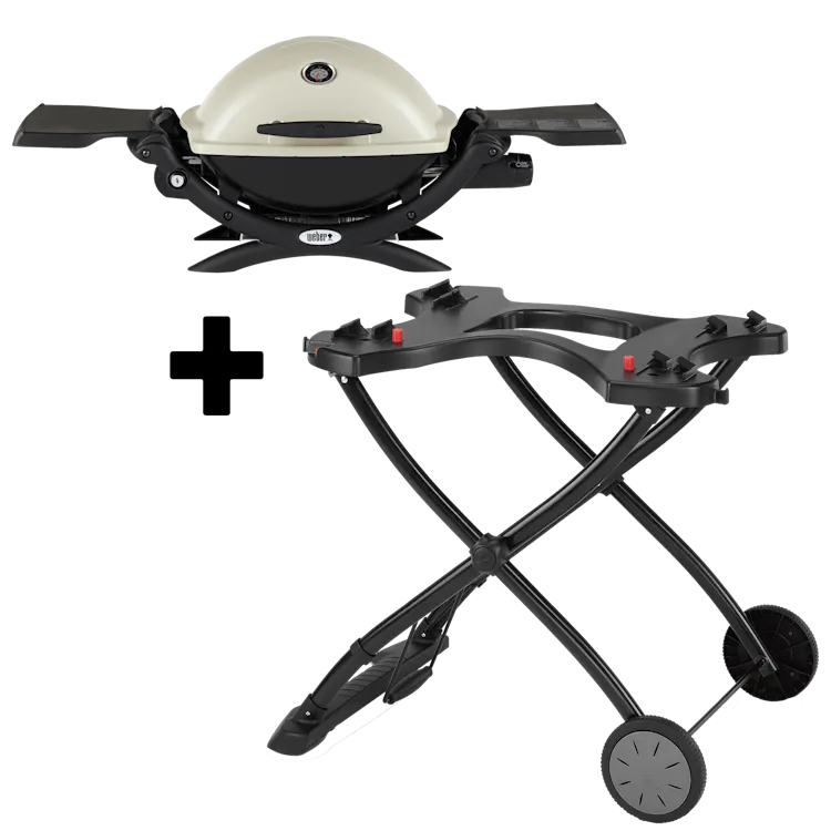 Parrilla a gas Weber®️ Q 1200 + Carrito Portátil | Parrillas Q | Weber ...