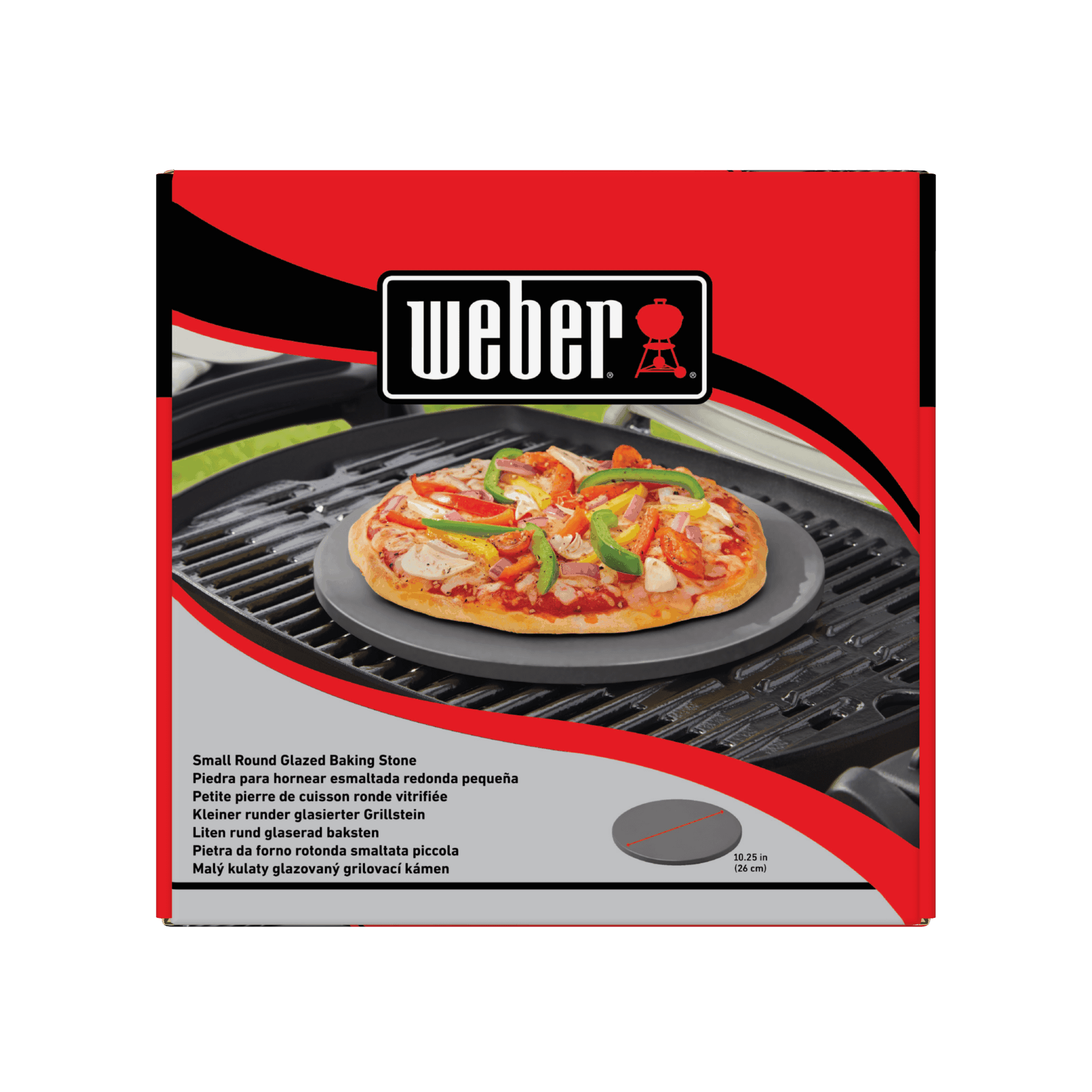 Small Round Glazed Baking Stone | Pizza and Grilling Stones | Weber ...