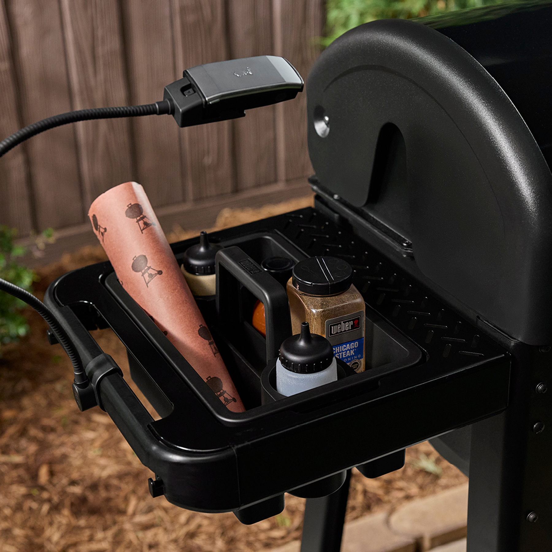 Weber Works™ Side Table | Fits Searwood® & Smoque™ Grills